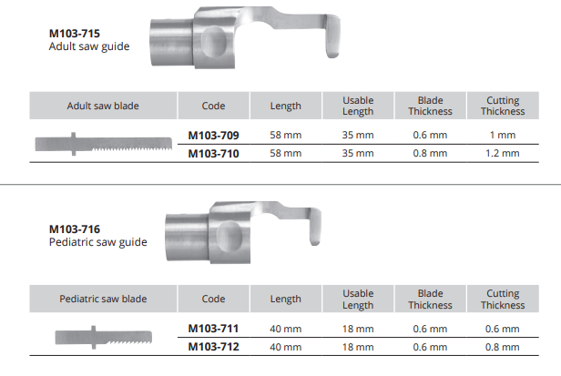 STERNUM SAW SYSTEM BLADES - 0.00 TL + KDV